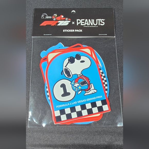 Peanuts | Other | Peanuts F Formula 1 Snoopy 75th Anniversary Stickers ...